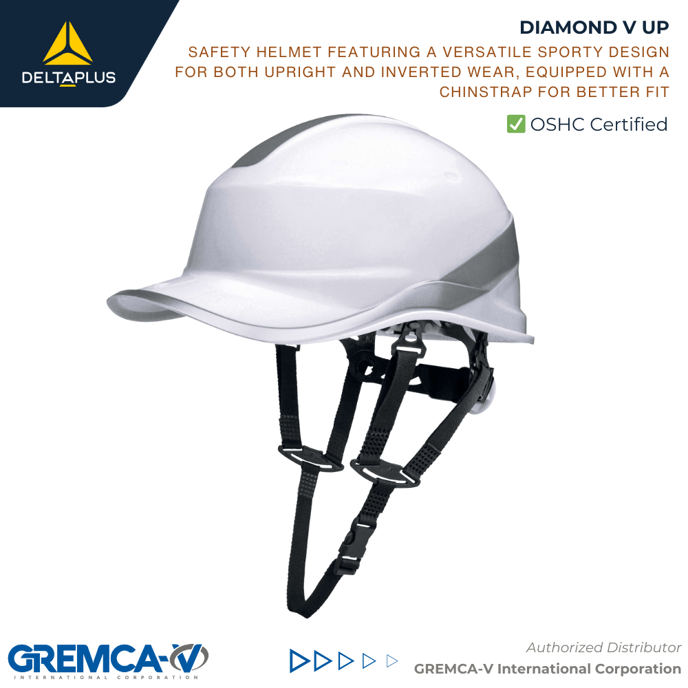 DELTAPLUS DIAMOND V UP - Safety Helmet Baseball Cap Shape Hard Hat ...