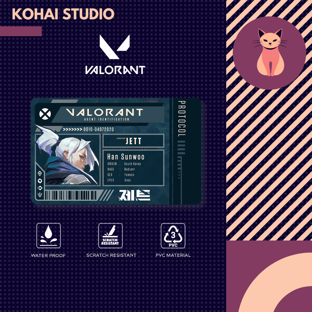 Valorant Protocol ID Cards Cosplay ID BEEP Sticker Agent Collectibles Part 1 | Shopee Philippines