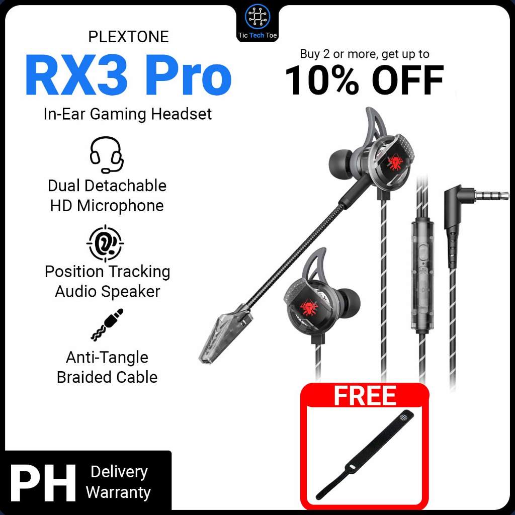 Plextone xMOWI RX3 Pro Gaming Bass Earphones with Dual Mic | Shopee ...