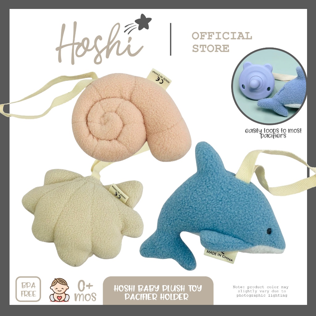 Hoshi Baby Baby Plush Toy Pacifier Holder, Pacifier Binky Soother ...