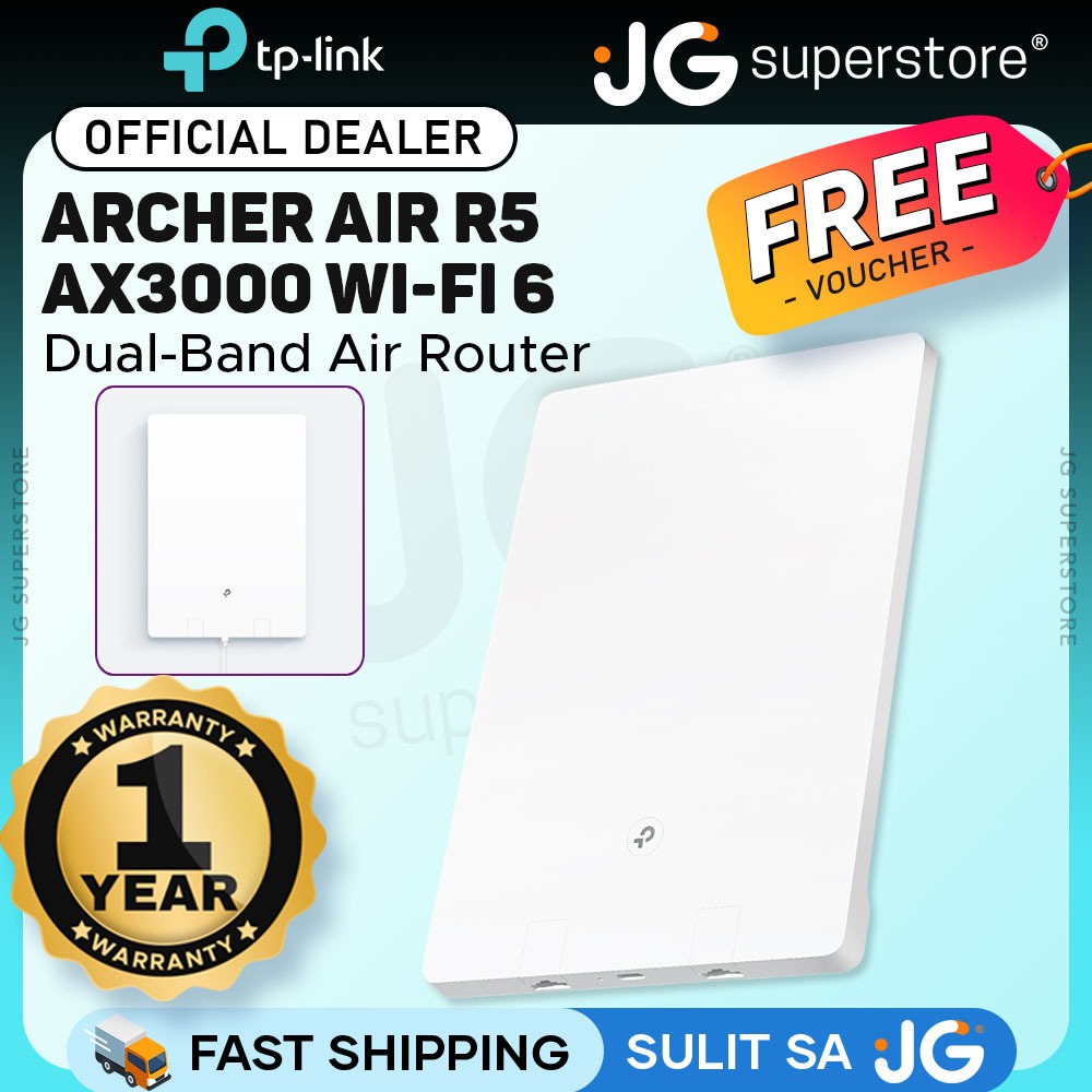 TP-Link Archer Air R5 AX3000 Dual-Band Wi-Fi 6 Air Router Gigabit Wall ...