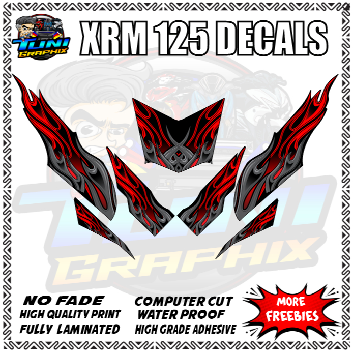 Honda XRM Trinity 125 MODERN FIRE TRIBAL Decal Sticker | Shopee Philippines