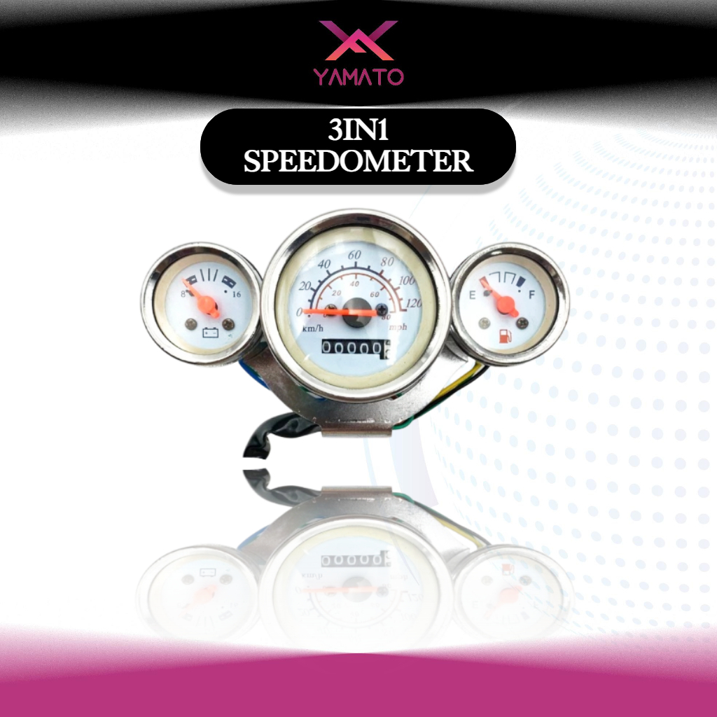 YAMATO MOTORCYCLE 3IN1 SPEEDOMETER UNIVERSAL | Shopee Philippines