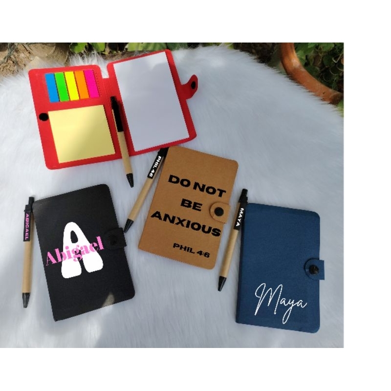 Personalized Notepad with Personalized Pen | Shopee Philippines