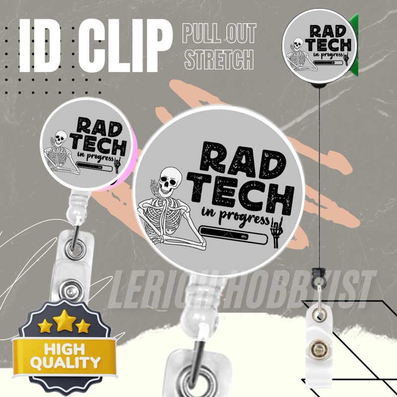 ID CLIPS Radtech future RRT retractable id holder pull out stretch ...