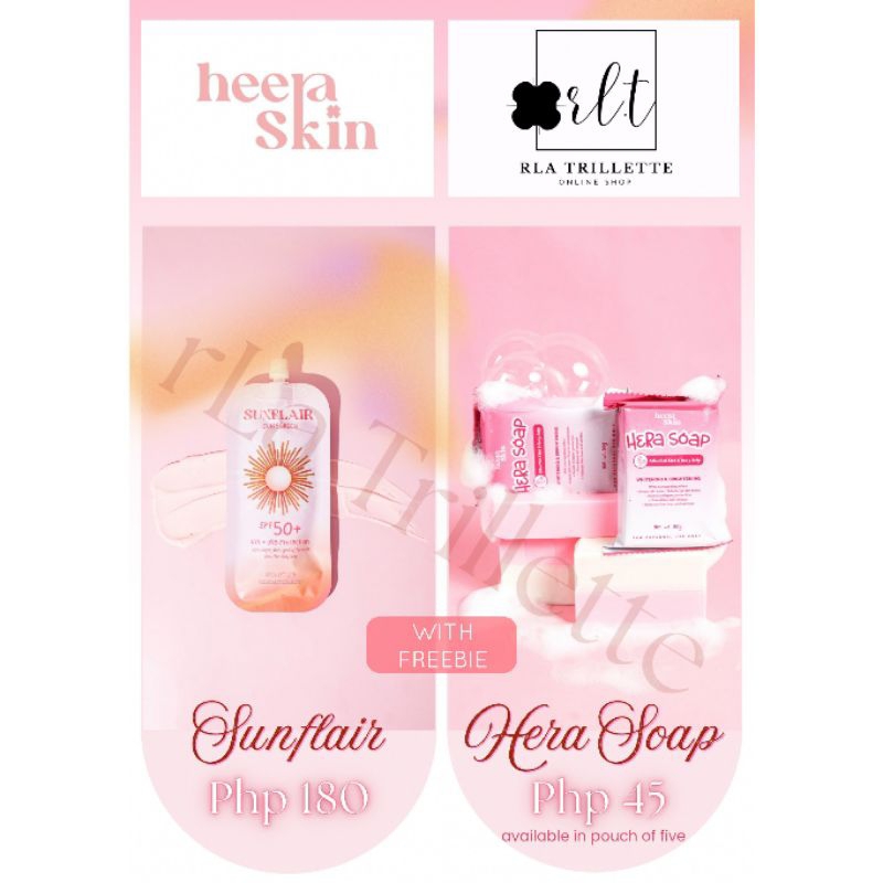 HEERA GLOW x HEERA SKIN with FREEBIE - Soap and Sunflair | Shopee Philippines