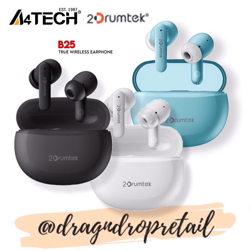 A4TECH 2Drumtek B25 True Wireless Bluetooth Earphone Earbuds Headset ...