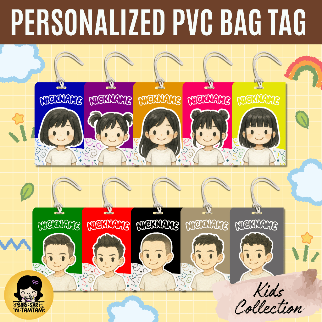 PERSONALIZED PVC BAG TAG - KIDS COLLECTION | Shopee Philippines