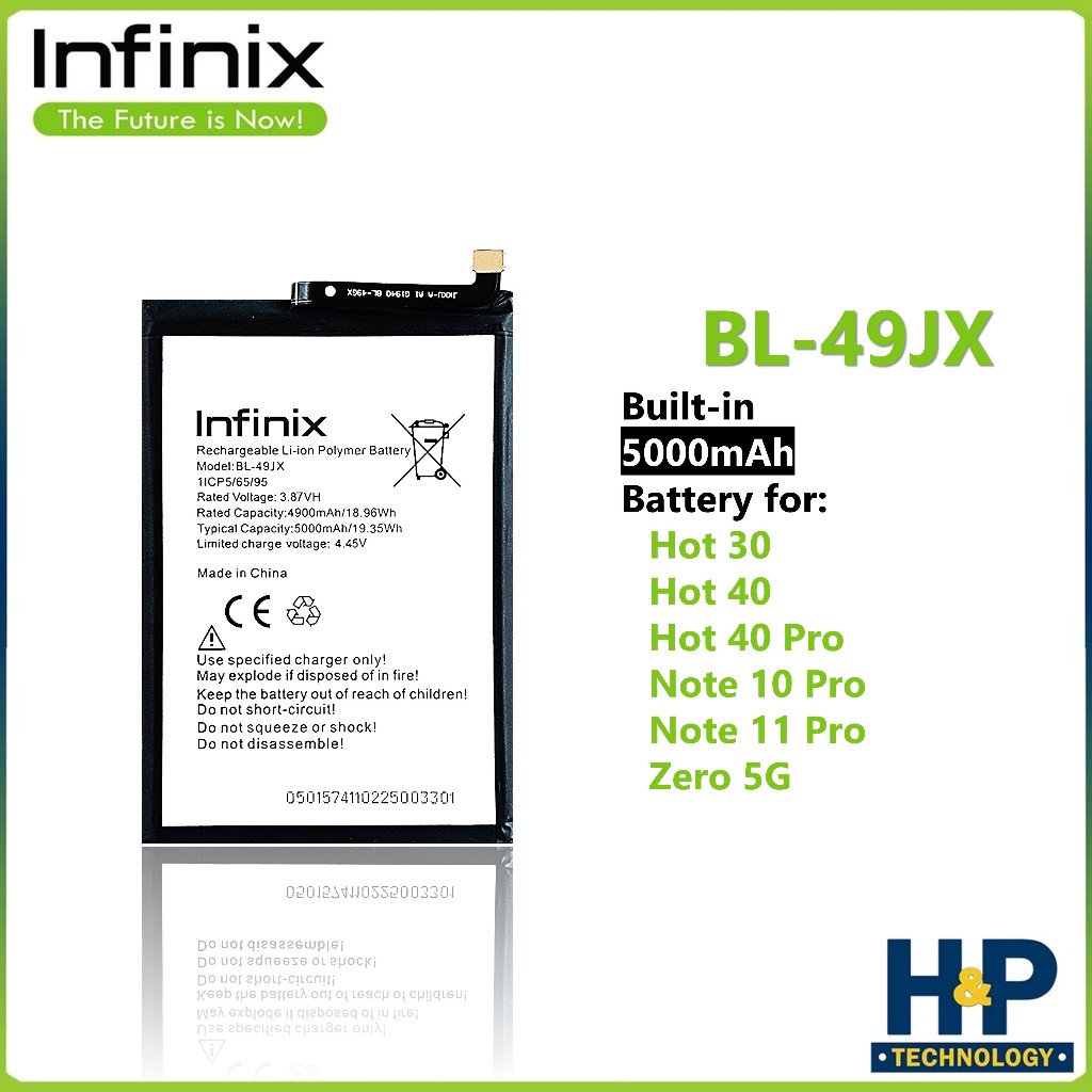 BL-49JX for Infinix Hot 40 / Hot 30 / Hot 40 Pro / Note 10 Pro / Note ...