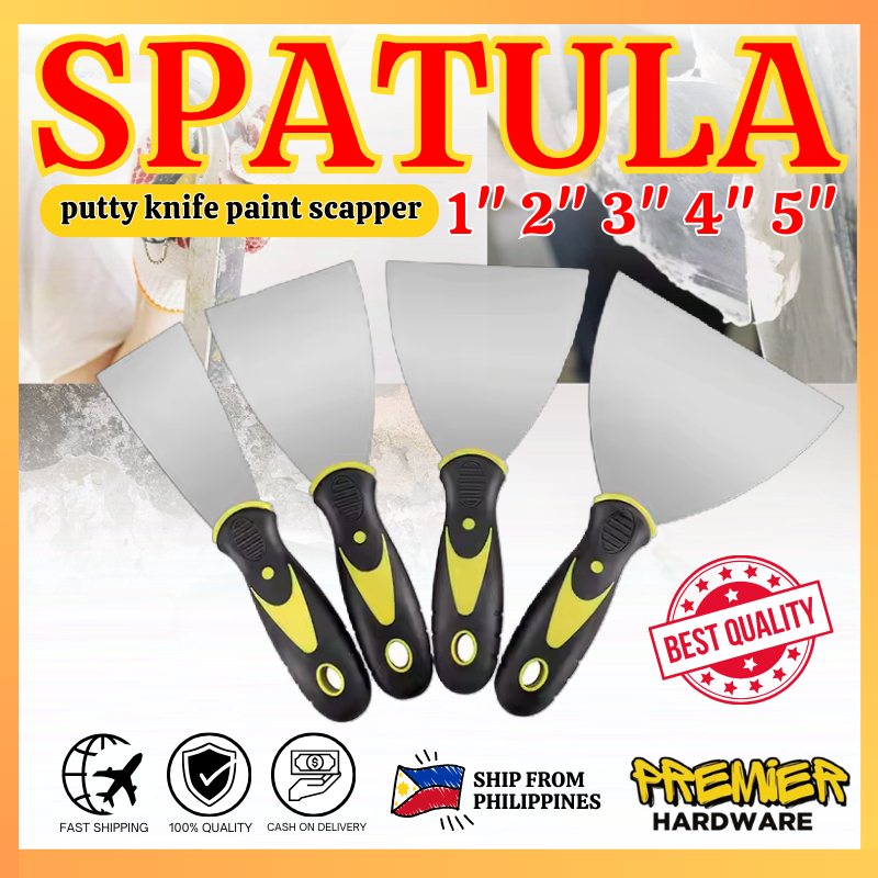 Paint Scrapper Spatula Putty Knife Scraper Stainless Steel 1 inch to 5 ...