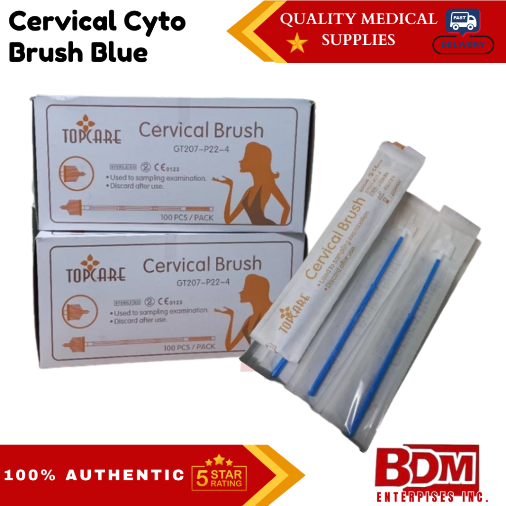 [Fast Shipping] Topcare | Cervical Cyto Brush Blue Sterile, TYPE-C (100’s) | Shopee Philippines