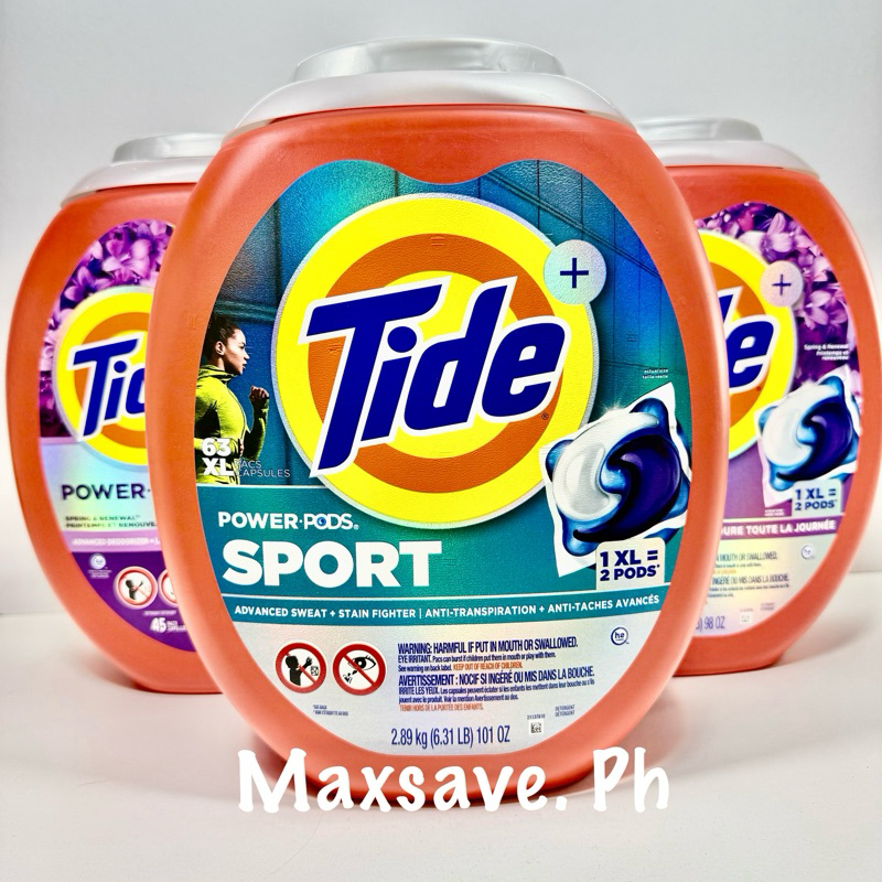 Tide Jumbo Pods Laundry Soap Pads/Lac with Febreze 45counts /63counts ...