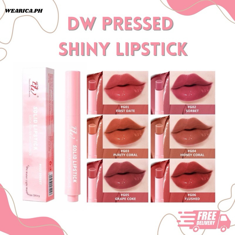 DW Pressed Shiny Lipstick Moisturize Hydrating | Shopee Philippines