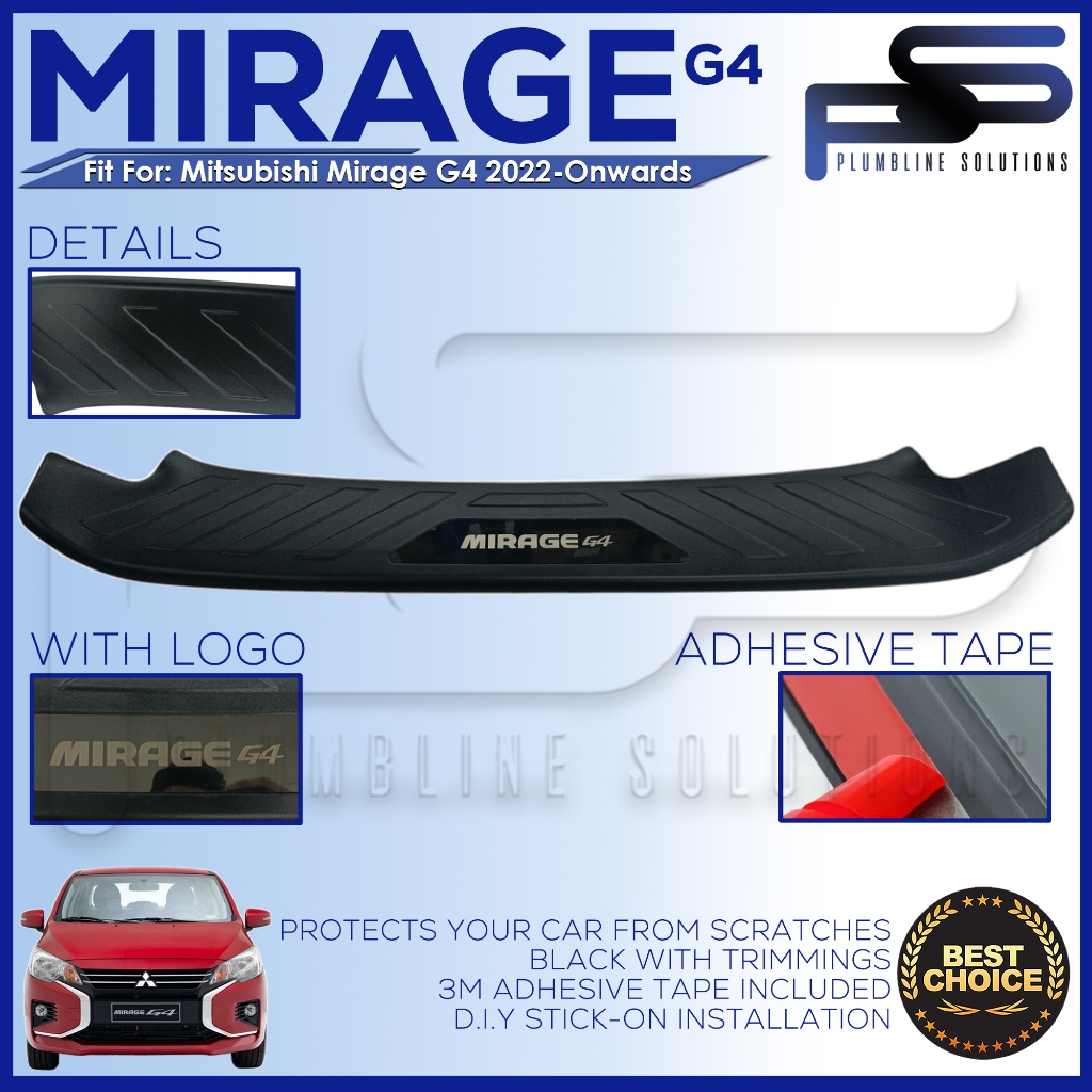 Mitsubishi Mirage G4 Sedan 2018 -2021 / 2022- Onwards Rear Bumper Guard ...