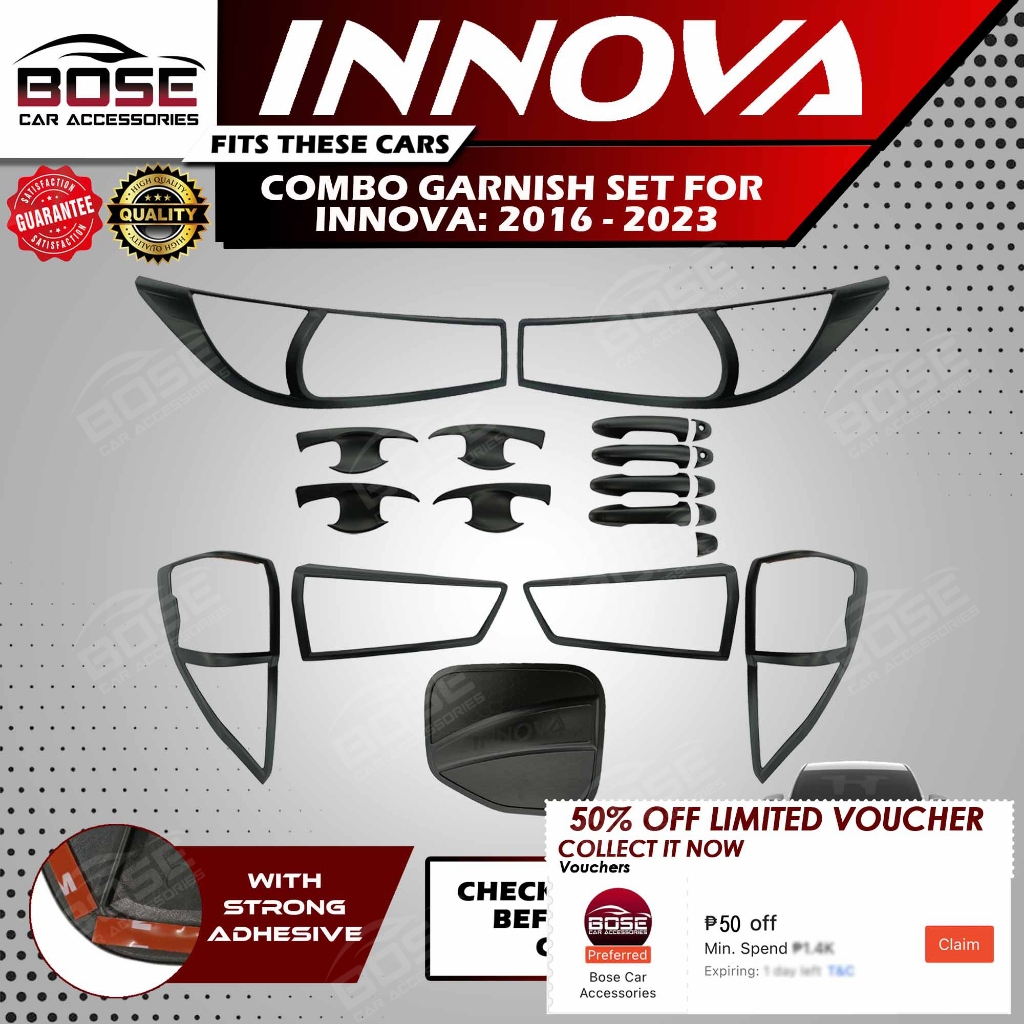 Toyota Innova August 2016 - Onwards Zenix Garnish Cover / Combo Set ...