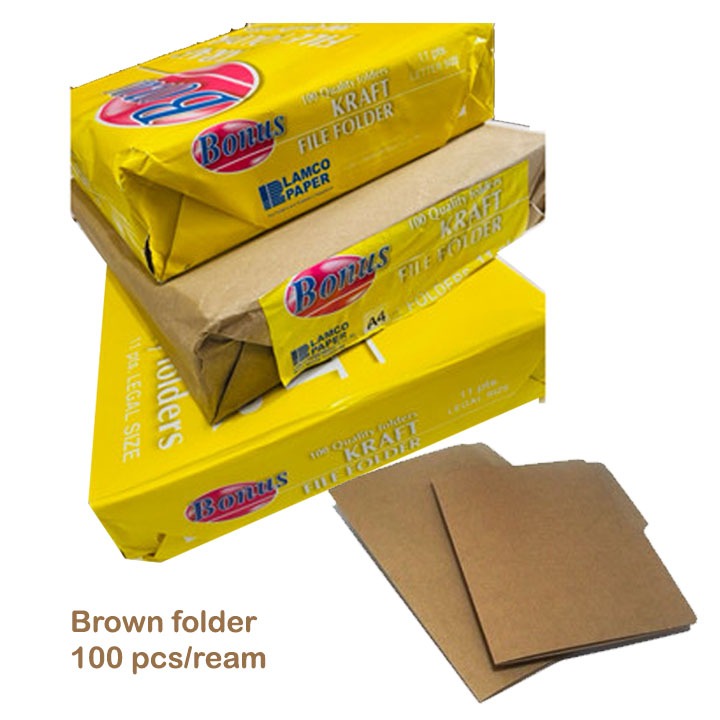 Brown Folder (100pcs) per ream | Shopee Philippines