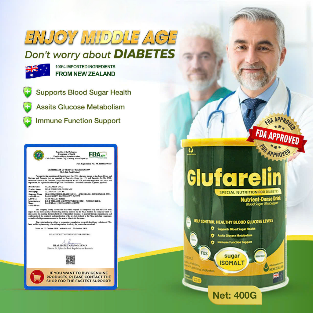 Glufarelin Gold Milk For Diabetic Support Help Control Glucose Level ...