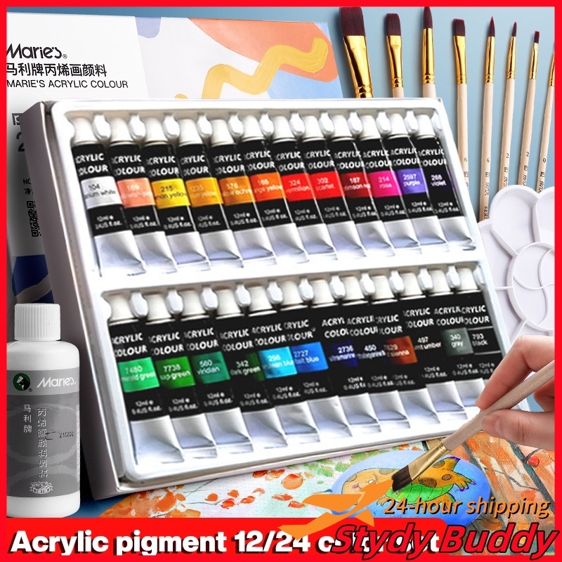 Premium Acrylic Paint Set Professional Painting Pigment Durable Color ...