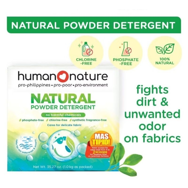 Human Nature 1000g Natural Powder Detergent | Shopee Philippines