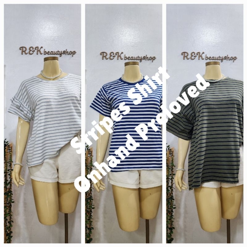 Stripes Shirt Onhand Ukay-Ukay | Shopee Philippines