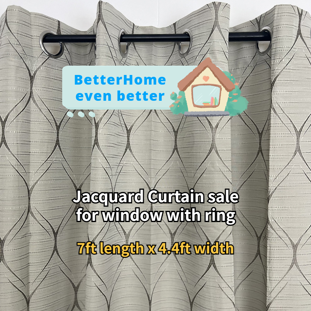BetterHome Jacquard Curtain sale for window with ring 7 ft x 4.4 ft HxW ...