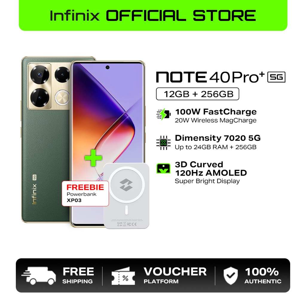 Infinix NOTE 40 Pro+ 5G, (up to 24GB [12+256], MediaTek Dimensity 7020 ...