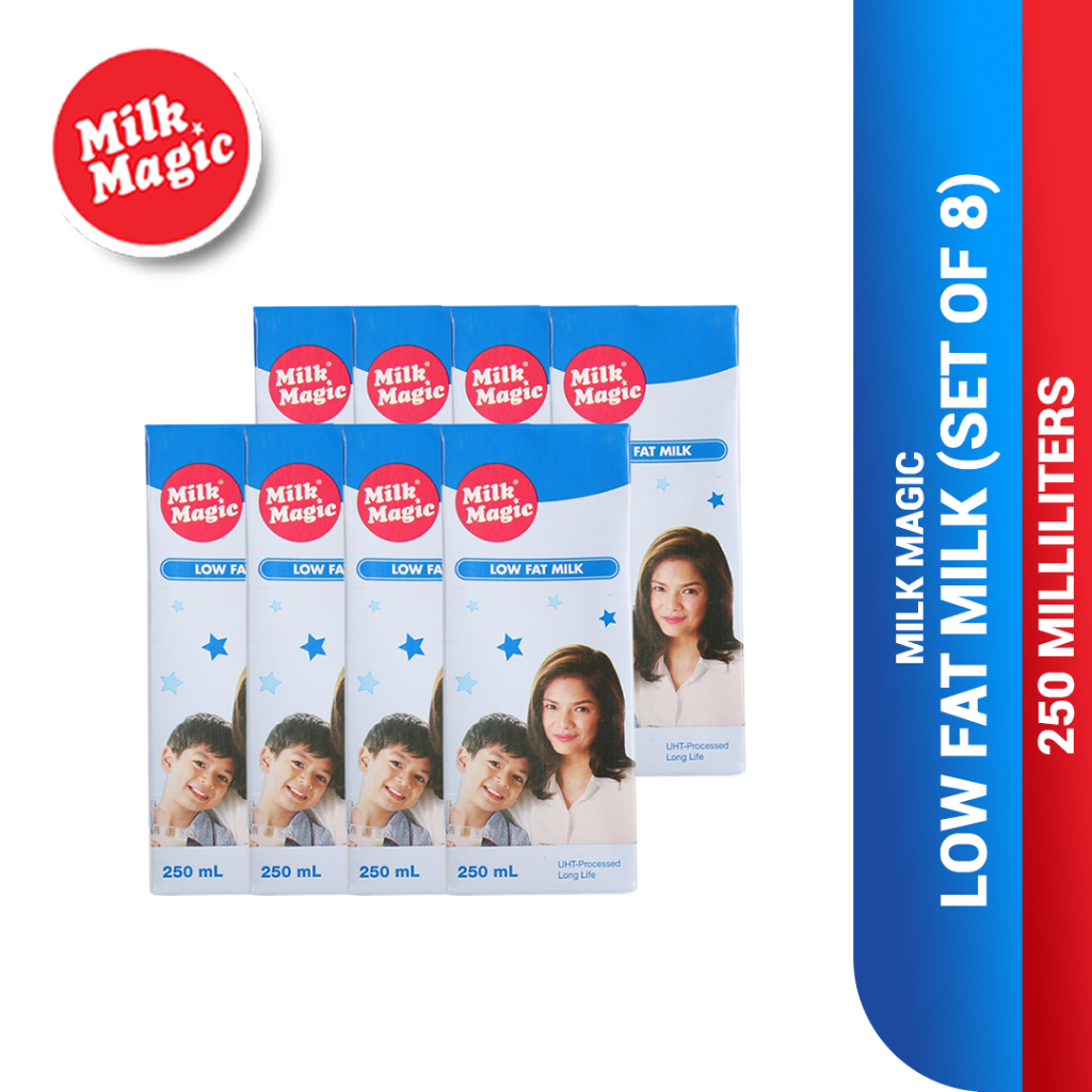 Milk Magic - Low Fat Milk 250ml (Set of 8) - Expiry Date: March 8, 2026 ...