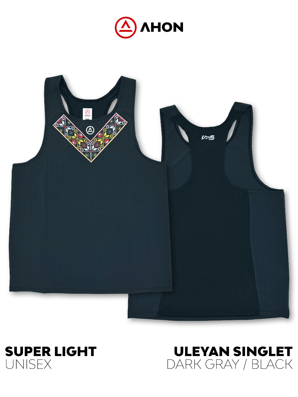 Ahon Uleyan Super Light Singlet (dark gray / black) - unisex | Shopee ...