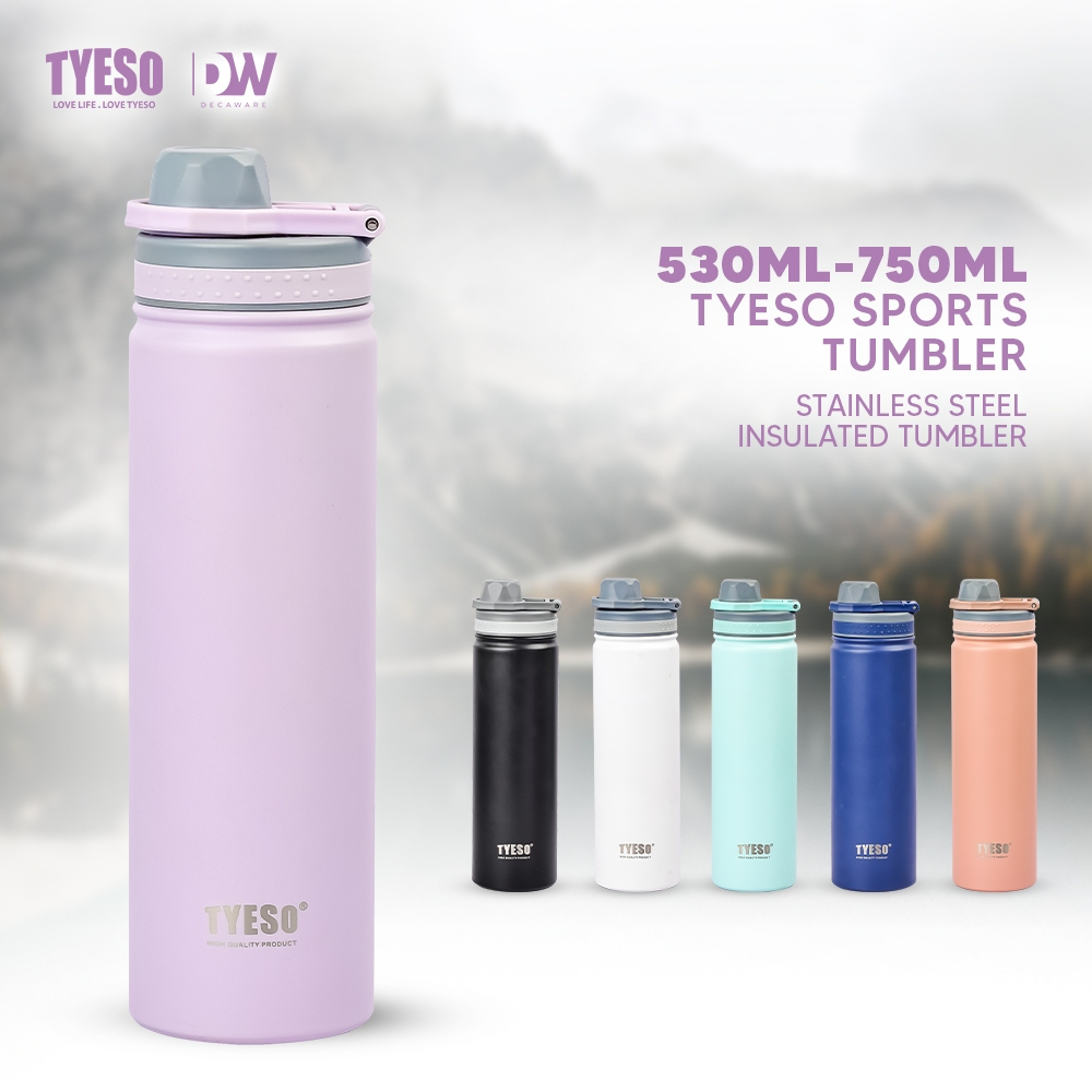 TYESO 530ml-750ml Sports Tumbler Vacuum Insulated Stainless Steel ...