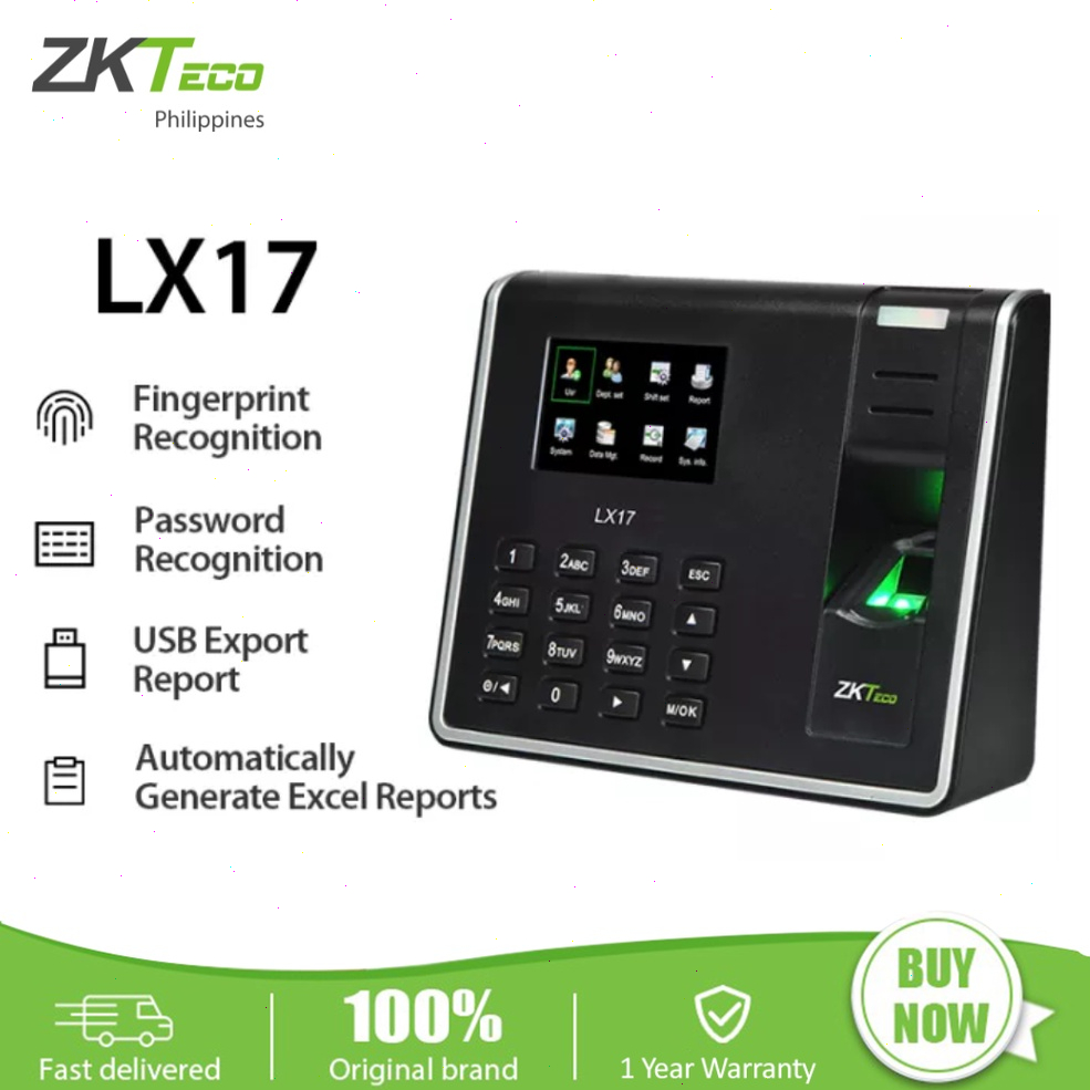 ZKTeco Fingerprint Attendance Machine Time Recorder Biometric Punch ...