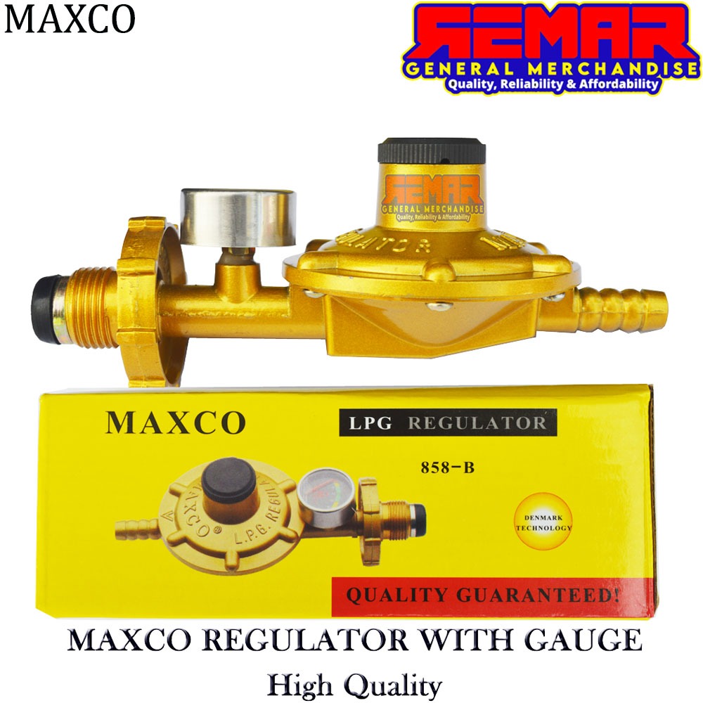 MAXCO Lpg regulator With Gauge 858E / B Heavy Duty Original High ...