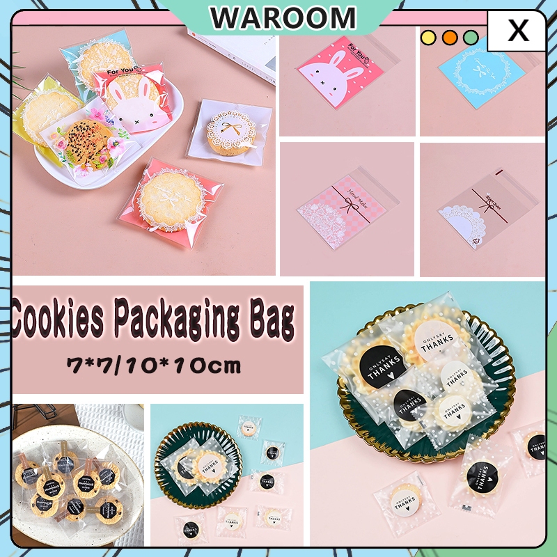 100Pcs Cookies Packaging Bag Candy Wrapper Self Adhesive Polvoron ...
