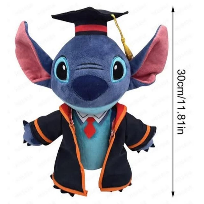 shop : DISNEY STITCH Plushed Stuffed Toy 30cm Graduation Graduate Toga ...