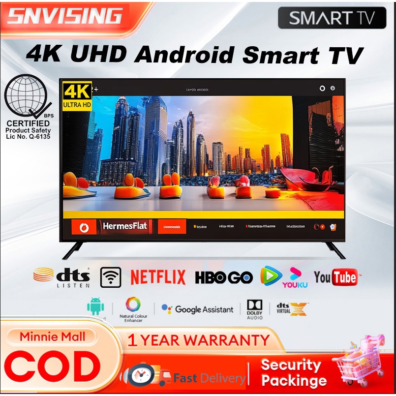 SNMISING19 inch Smart TV 4K Ultra HD 32 inch Google TV Dolby Audio 43 inch Android TV 85 inch ...