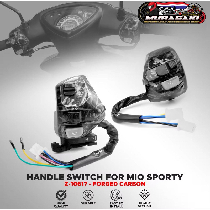 HANDLE SWITCH FOR MIO SPORTY / SOULTY / MIO I 125 / FORGE CARBON ...