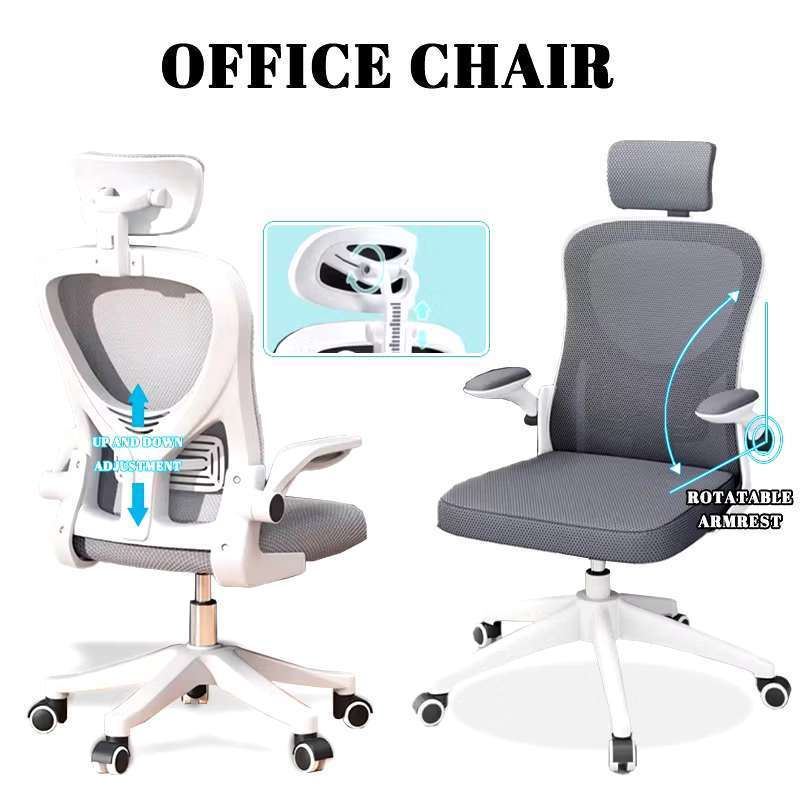 Home Office Desk Chairs With Adjustable Lumbar Support 2D Armrest ...