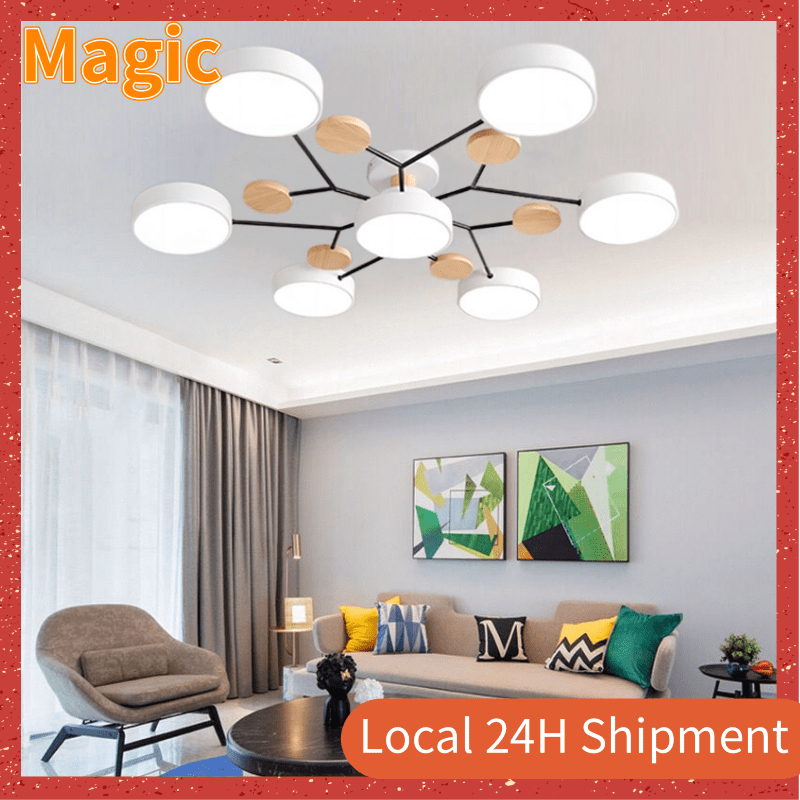 Nordic Bedroom Lights Chandelier Ceiling Light for Living Room Led ...