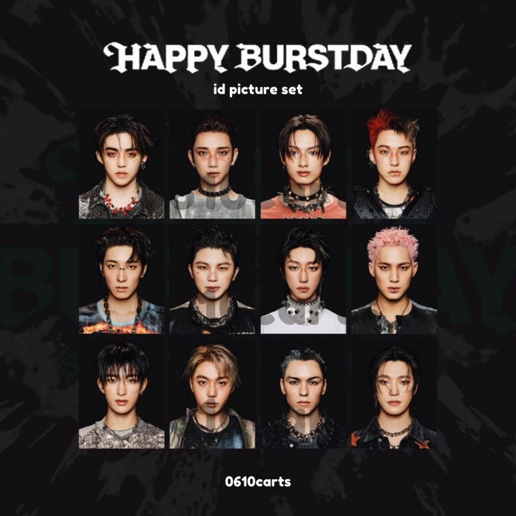 seventeen happy burstday ID photo set | fanmade merch | 0610carts ...