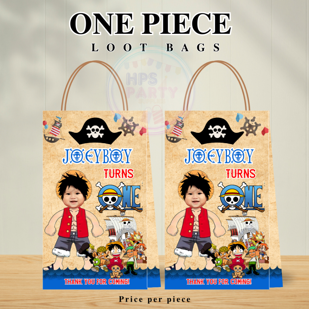 One Piece Luffy Loot bag customize for birthday party party bag paper ...