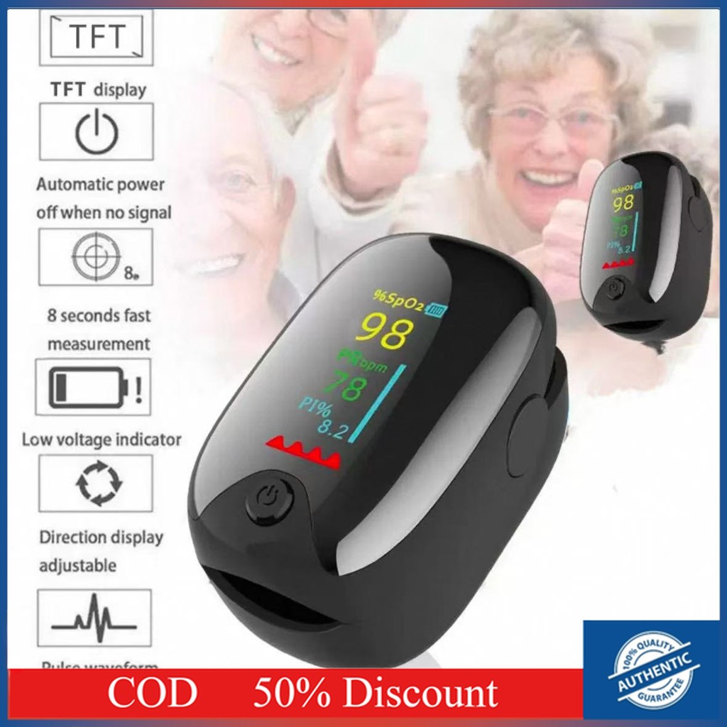 7s Quick Test Pulse Oximeter Finger Pulse Finger Clip Oxygen Heart Rate ...