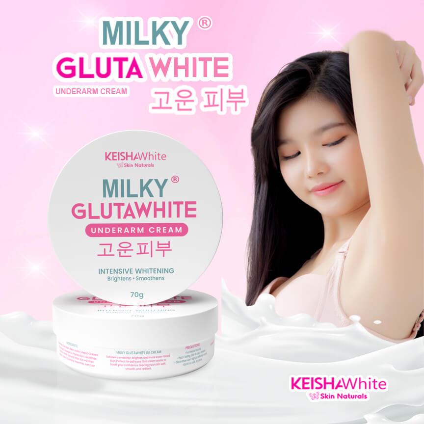 MILKY GLUTAWHITE UNDERARM CREAM 70g INTENSIVE WHITENING I CHICKEN SKIN ...