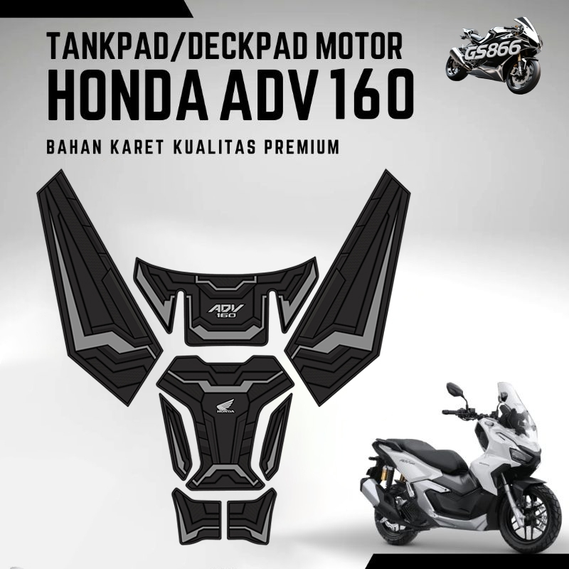 Tank Pats Rubber Protector Honda ADV 160 Premium Rubber Embossed Thick ...