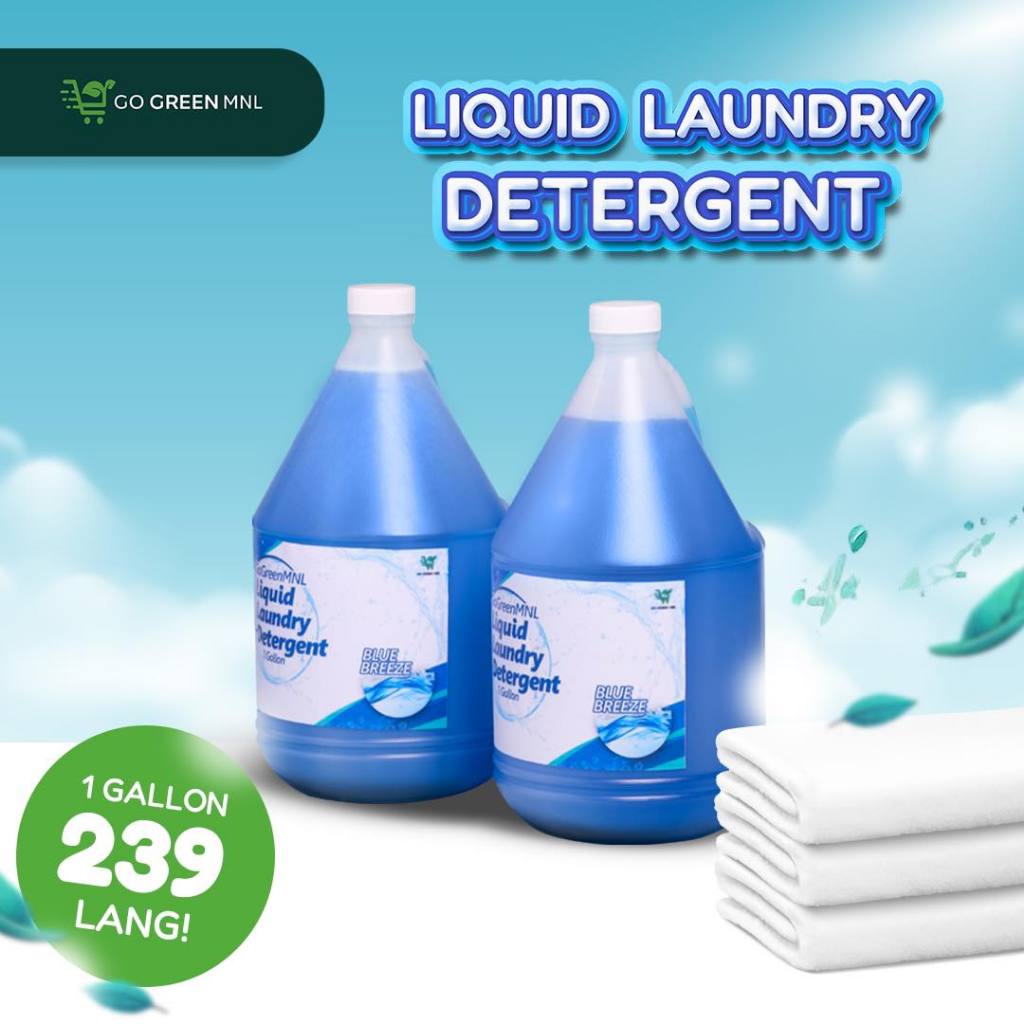 GOGREEN MNL. Liquid Laundry Detergent Blue Breeze 1L or 1 Gallon ...
