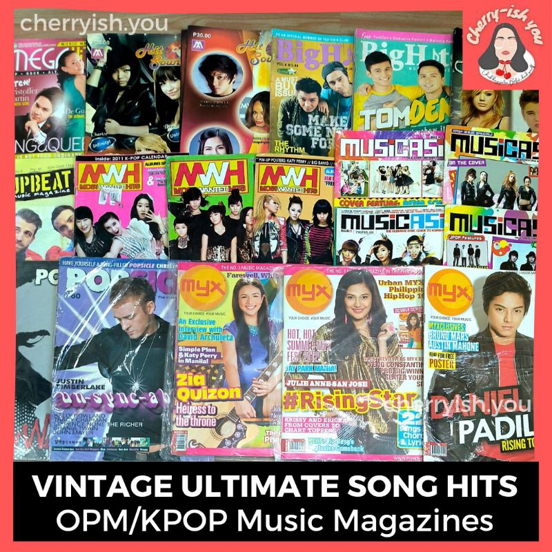 VINTAGE ULTIMATE SONG HITS (1990s +) OPM & KPOP MTV Music Magazine w ...