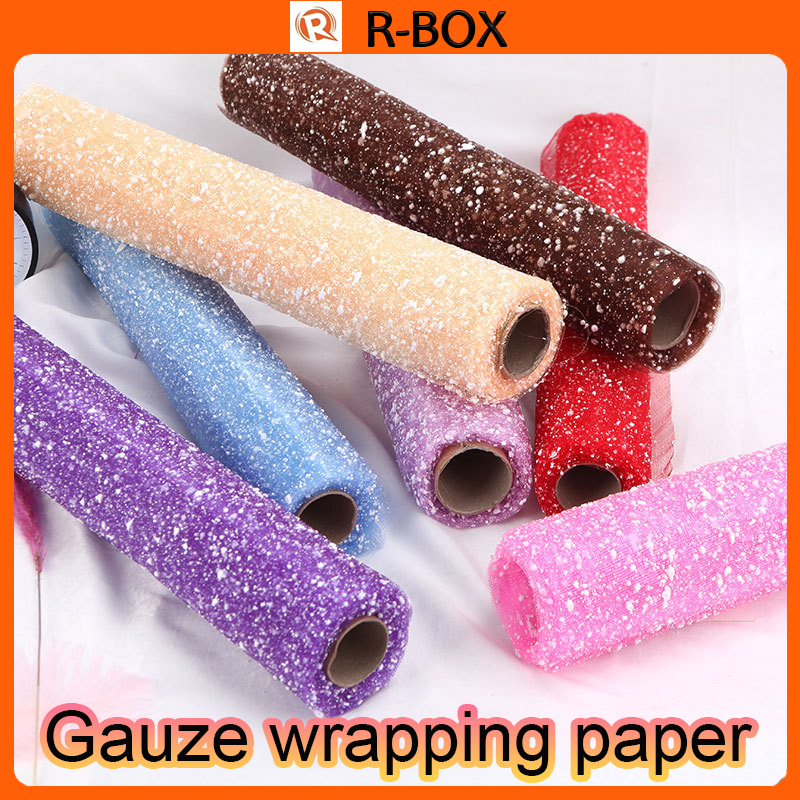 Snow Dot Gauze Bouquet Packaging Material Package Handmade DIY Flower ...