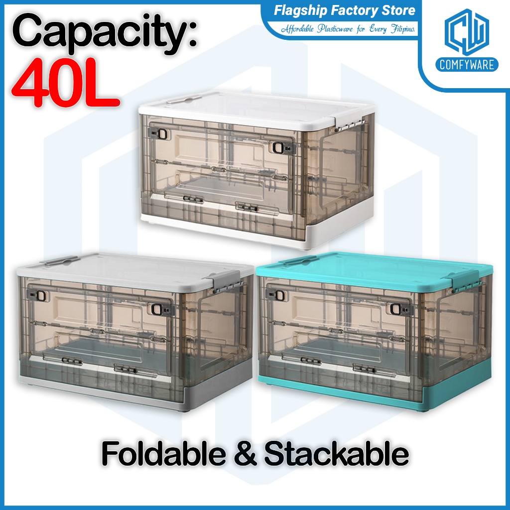 Stackable Foldable Storage Box Organizer Collapsible Clothes Storage ...