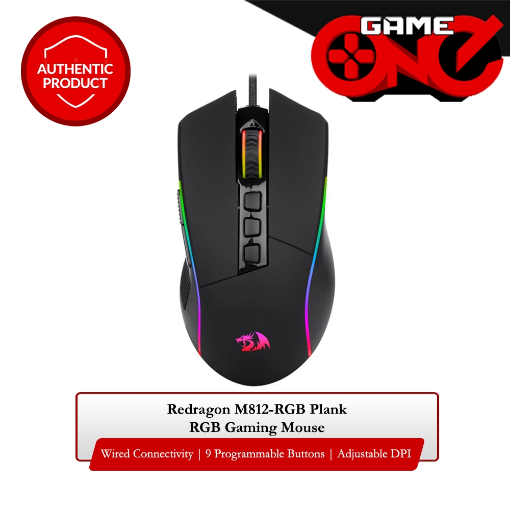Redragon M812-RGB Plank Wired RGB Gaming Mouse | Shopee Philippines