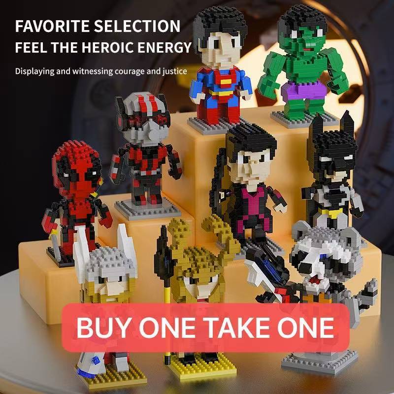 【Ready Stock】Mini blocks bricks Building Block Assembled Small Hero ...