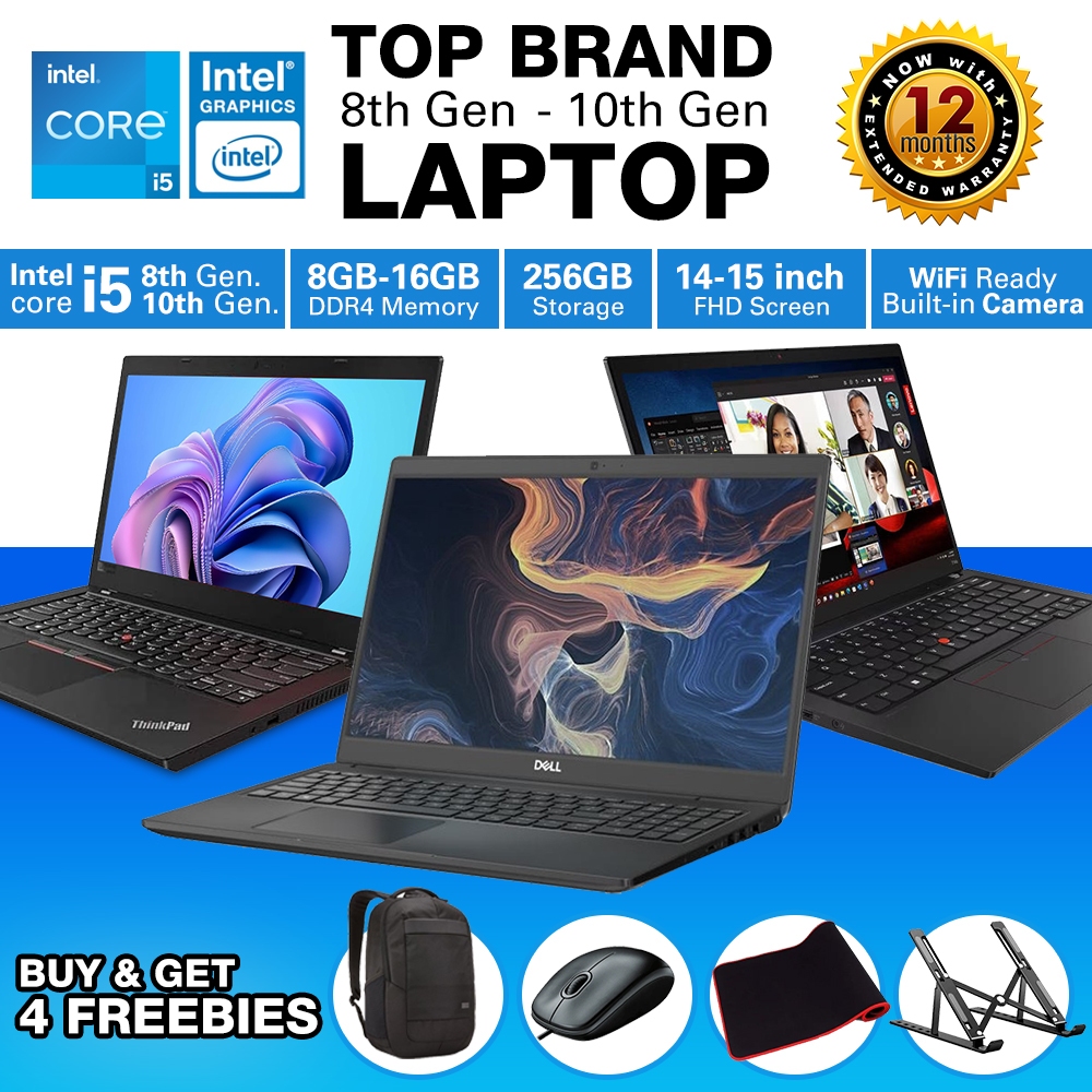 LAPTOP - Intel i5 8th-10th Gen / 8GB-16GB RAM / 256GB SSD / 14"-15 ...