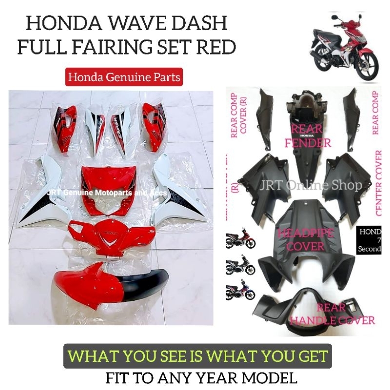 Honda Wave Dash 110 Genuine Original Full and Complete Fairing Set Glossy Outer Plus Inner Matte ...